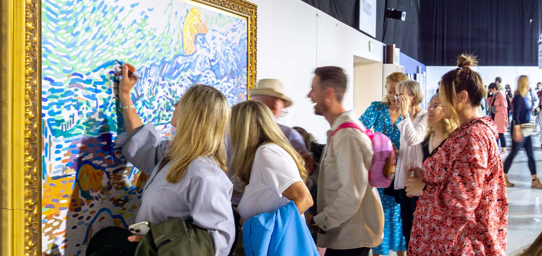 Colour by numbers wall mural at the University of Warwick - Fancy Features