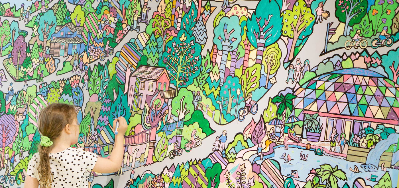 Interactive colouring murals at Center Parcs UK - Fancy Features