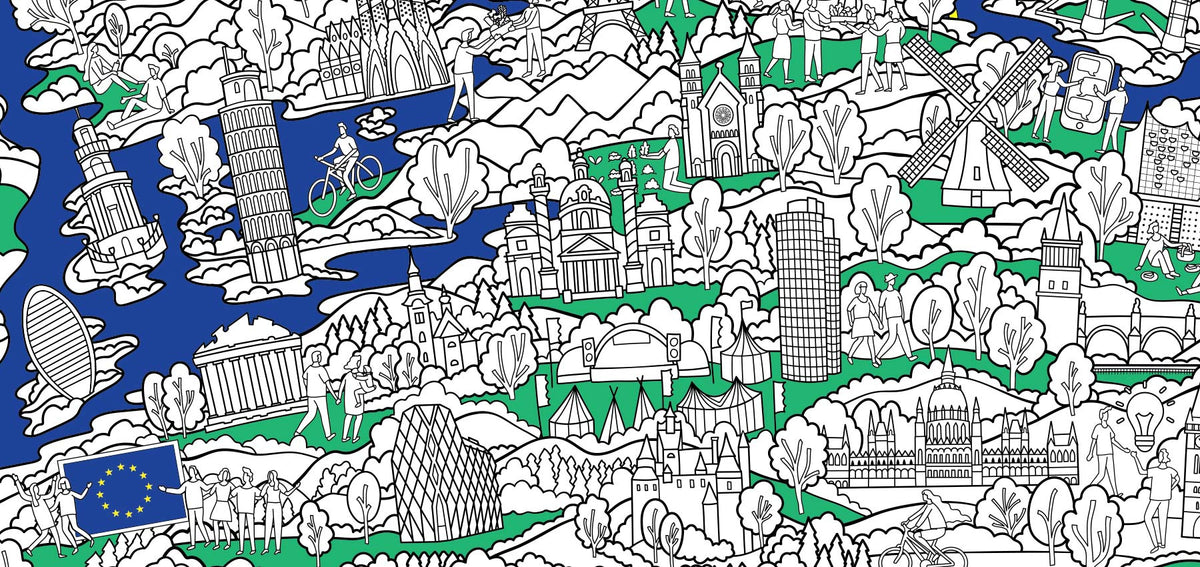 European Union's transatlantic coloring wall - Fancy Features