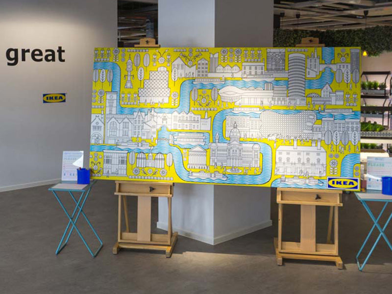 Coloring walls - Giant interactive murals for events - Fancy Features