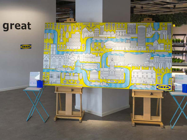 Coloring walls - Giant interactive murals for events - Fancy Features