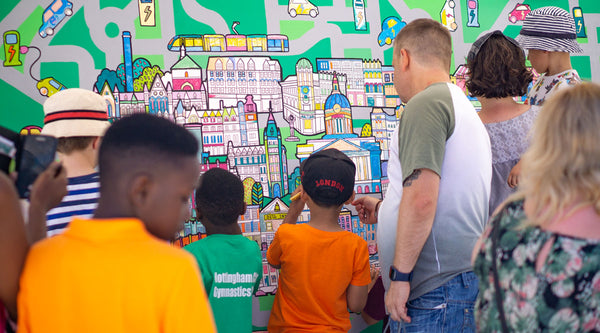 Coloring walls - Giant interactive murals for events - Fancy Features